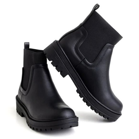 Shoes | New Black Chelsea Elastic Low Platform Ankle Boots Booties ...